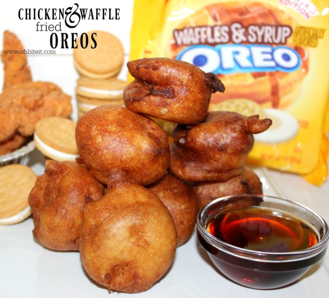 ~Chicken & Waffle Fried OREOS! - Oh Bite It